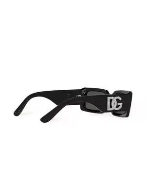 Dolce & Gabbana Crystal-embellished Rectangle Sunglasses