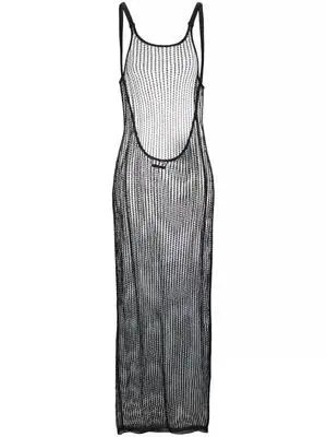 Heron Preston Open-knit Dress - Black