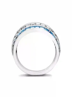 PRAGNELL Platinum Aquamarine And Diamond Ring