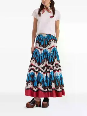 La DoubleJ Tiered Maxi Skirt With Elasticated Waistband