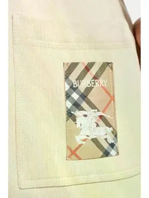 Burberry Check Label Cotton Track Pants
