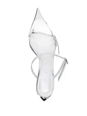 MUGLER Metallic Goatskin Sandals