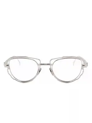KUBORAUM H02 Geometric-frame Glasses - Silver