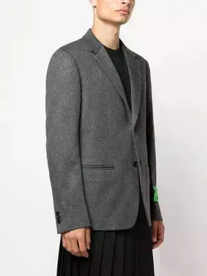 Off-White Logo Patch Single-breasted Blazer