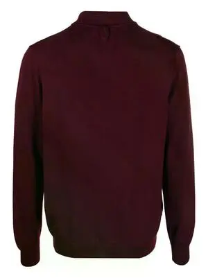 BILLIONAIRE Merino-blend Polo Jumper - Red