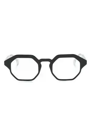 L.A. EYEWORKS Geometric-frame Glasses - Black