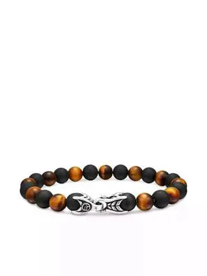 David Yurman Sterling Spiritual Beads Bracelet With Tiger Eye And Onyx