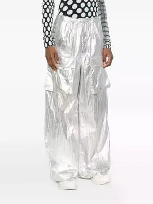 MAISON MARGIELA Drawstring Metallic Wide-leg Trousers
