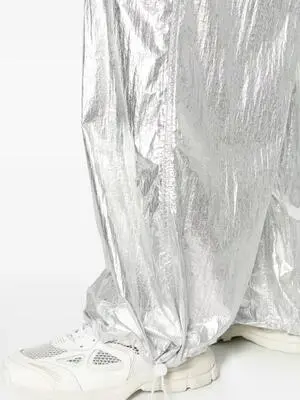 MAISON MARGIELA Drawstring Metallic Wide-leg Trousers