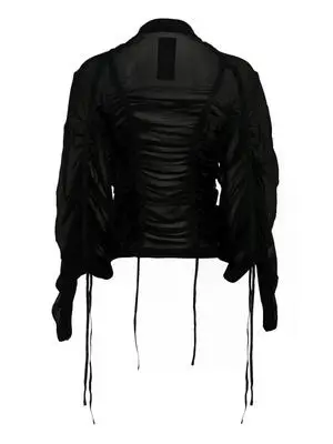 Isabel Benenato Draped Strap Detail Top