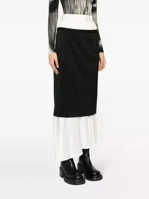 MAISON MARGIELA Layered Asymmetric Maxi Skirt