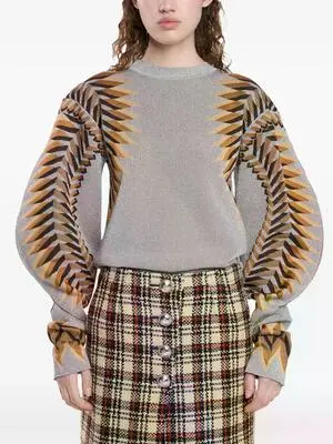 Rabanne Jacquard Sweater With Geometric Print