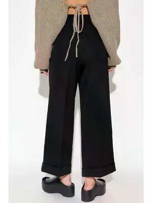 Yohji Yamamoto Pleated Wool Twill Trousers