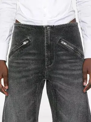 Alexander Wang Embellished Moto Jeans