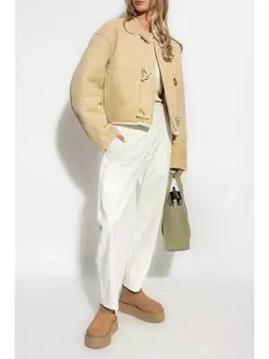 Jacquemus Cropped Sheepskin Jacket With Toggle Fastening