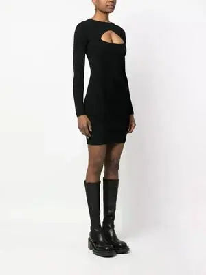 Dsquared2 Ribbed Knit Cut-out Mini Dress
