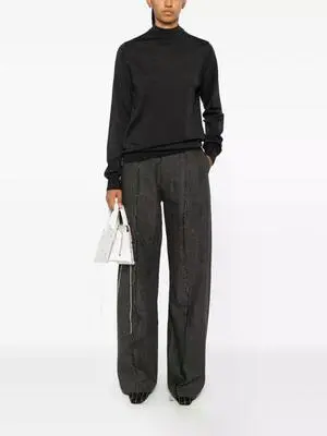 R13 Exposed Seam Linen-wool Blend Trousers