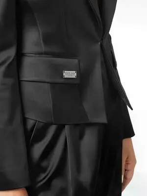 Philipp Plein Satin-finish Single-breasted Blazer