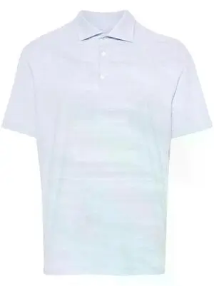 Fedeli Zero Striped Jersey Polo Shirt