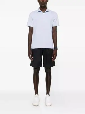 Fedeli Zero Striped Jersey Polo Shirt