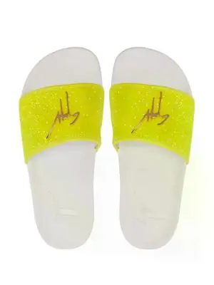 GIUSEPPE ZANOTTI Glitter Slides - Yellow