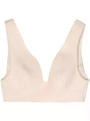 JIL SANDER Virgin-wool Brallete Top - Neutrals