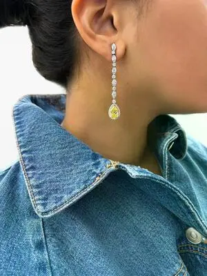 JUWELINA PARIS Aurelie Drop Earrings - Silver