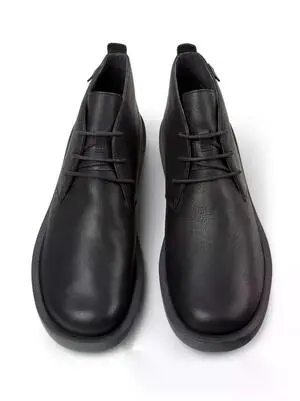 Camper Leather Lace-up Boots - Black