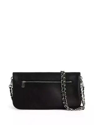 Zadig&Voltaire Rock Clutch Bag With Rhinestone Wings And Graffiti Print