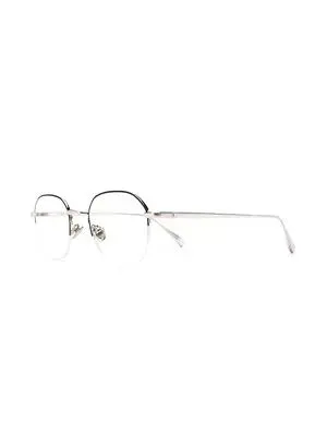 EQUE.M Water Drop Round Frame Glasses - Silver
