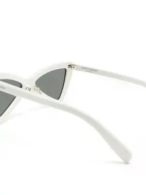 Saint Laurent Geometric Frame Sunglasses - White