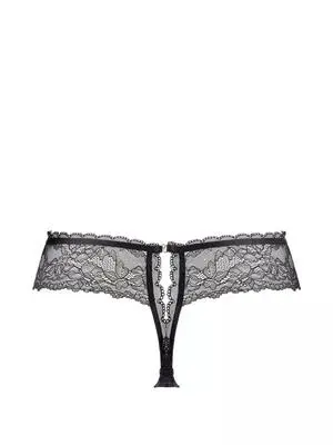 MAISON CLOSE Le Petit Secret Open Thong - Black