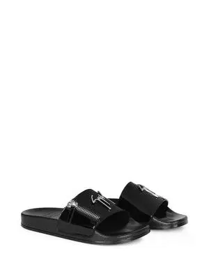 GIUSEPPE ZANOTTI Brett Zip Slides - Black