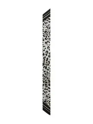 Dolce & Gabbana Leopard-print Scarf - Black