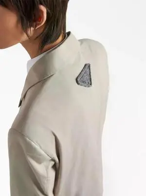 Prada Triangle Logo Single-breasted Blazer