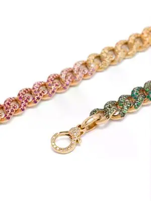 Shay 18k Yellow Rainbow Pave Diamond Choker Necklace