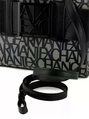 Armani Exchange Logo Plaque Tote Bag