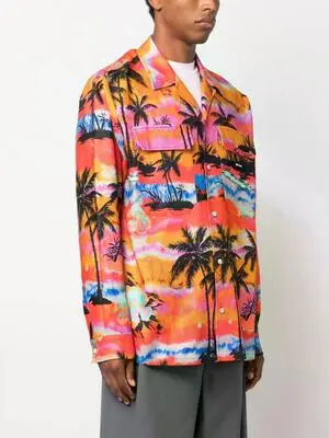 Palm Angels Psychedelic Palms-print Shirt