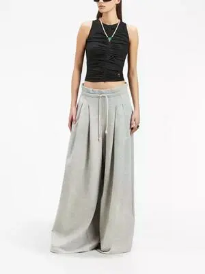 Palm Angels Ruched Stretch-cotton Tank Top