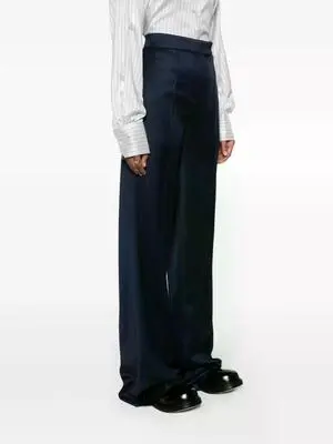 SA SU PHI Flared Wool Trousers - Blue