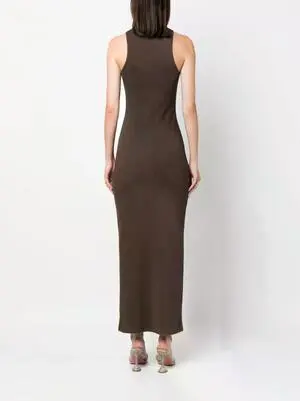 Blumarine Rhinestone-logo Midi Dress