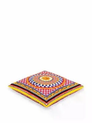 Dolce & Gabbana Small Carretto-print Duchesse Cotton Cushion