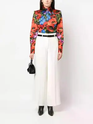 Alberto Biani High-waisted Wide-leg Tailored Trousers
