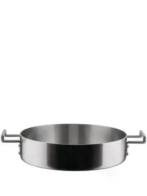 ALESSI Two-handles Low Casserole - Silver