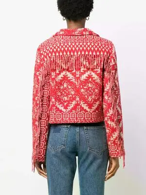FORTE_FORTE Jacquard Fringed Jacket