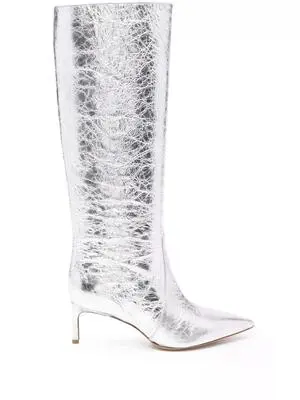 BETTINA VERMILLON Josefine 55mm Knee-high Boots - Silver