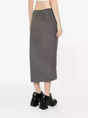 JNBY Asymmetric Draped Wool Blend Skirt