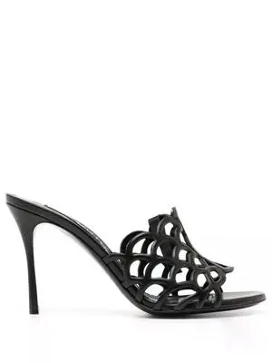SERGIO ROSSI 90mm Stiletto Heel Sandals - Black