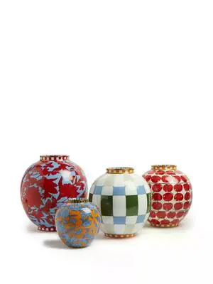 La DoubleJ Bubble Cherries Avorio-print Vase