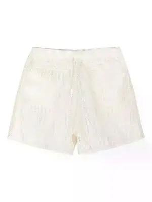 JIL SANDER Cotton Mesh Shorts - Neutrals